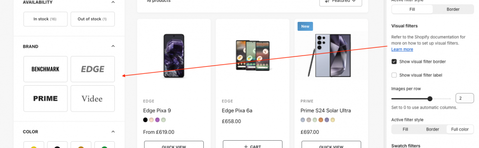 Collection page - Benchmark Themes