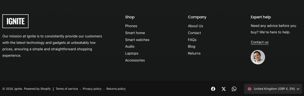 Footer - Benchmark Themes